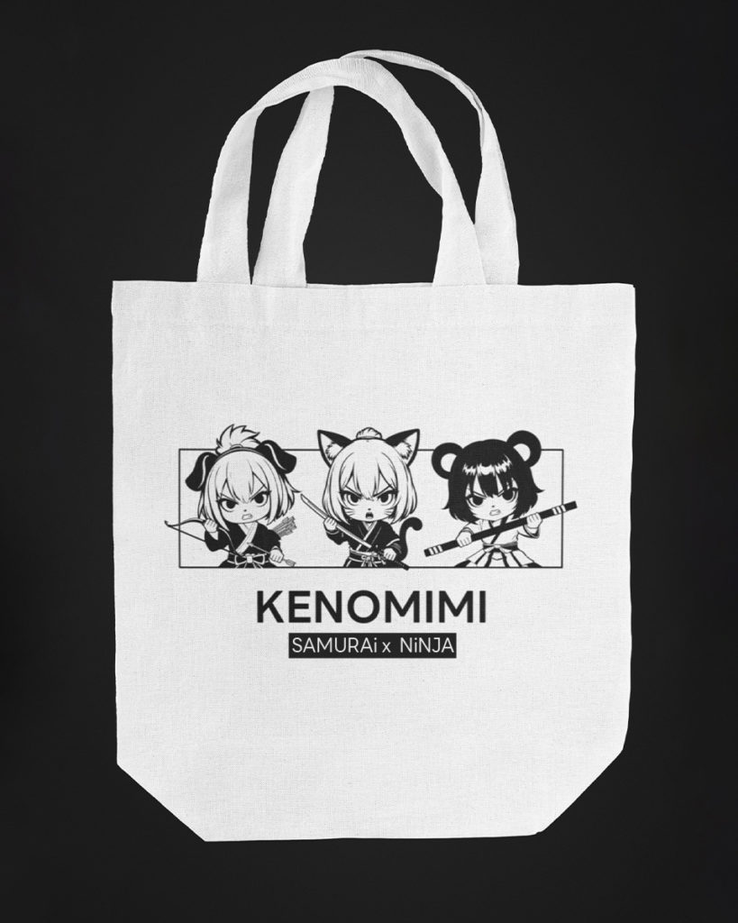 กระเป๋า “KENOMIMI SAMURAi x NiNJA” I – เสื้อผ้าลายการ์ตูน เสื้อยืดลาย ...