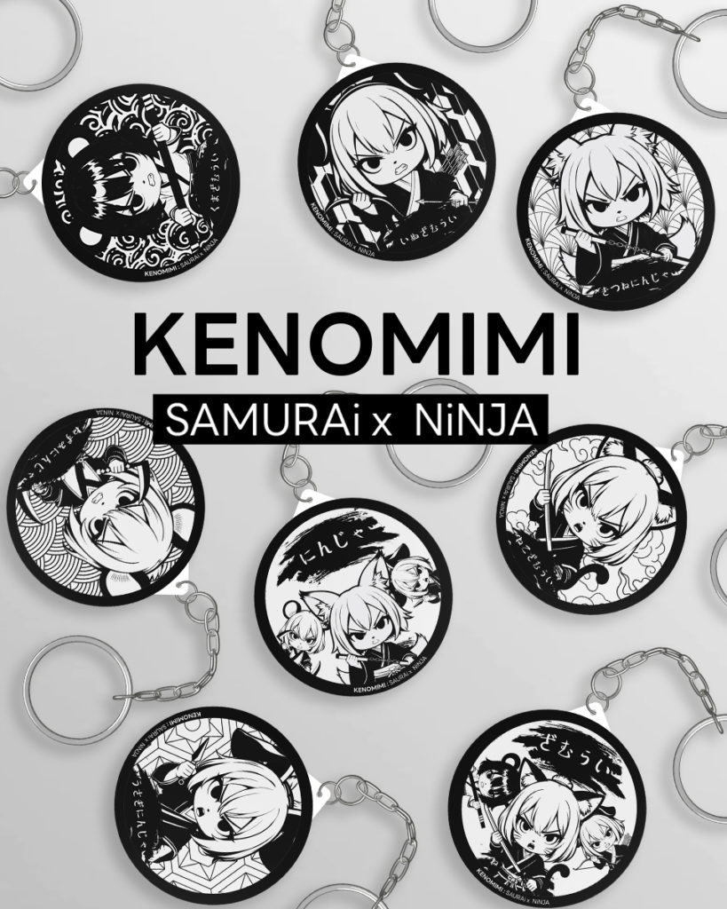พวงกุญแจ "KENOMIMI SAMURAi x NiNJA" - Anime-style Art Clothes เสื้อผ้า ...